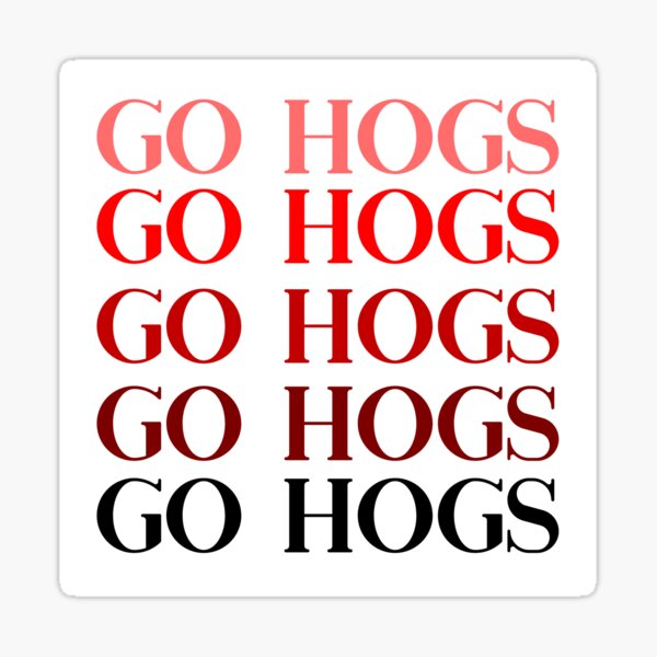 "GO HOGS" Sticker for Sale by lcd93 | Redbubble