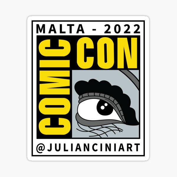 "Malta Comiccon Unique Design Limited edition digital" Sticker for Sale ...