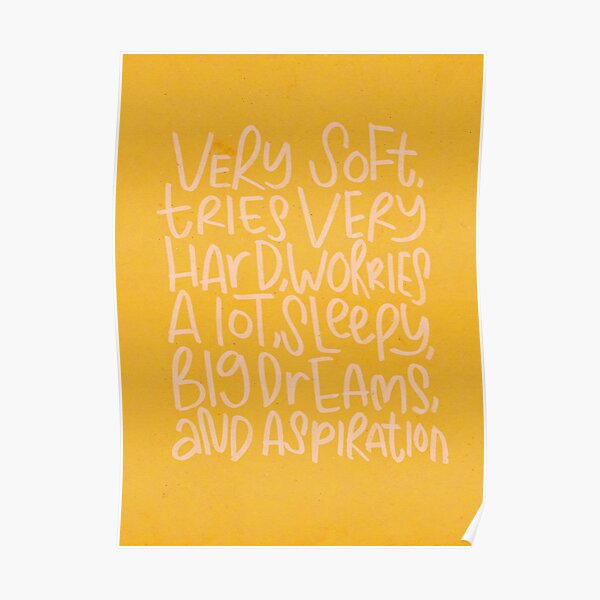 "Very Soft Aspiration " Poster for Sale by xbyyasmin | Redbubble