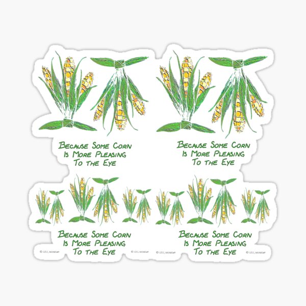"Corny Socks As Corn Covers" Sticker for Sale by kristalcurt | Redbubble