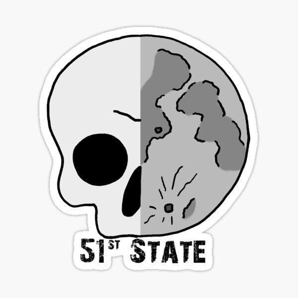 "51st State" Sticker for Sale by Lil-Bit-Batty | Redbubble