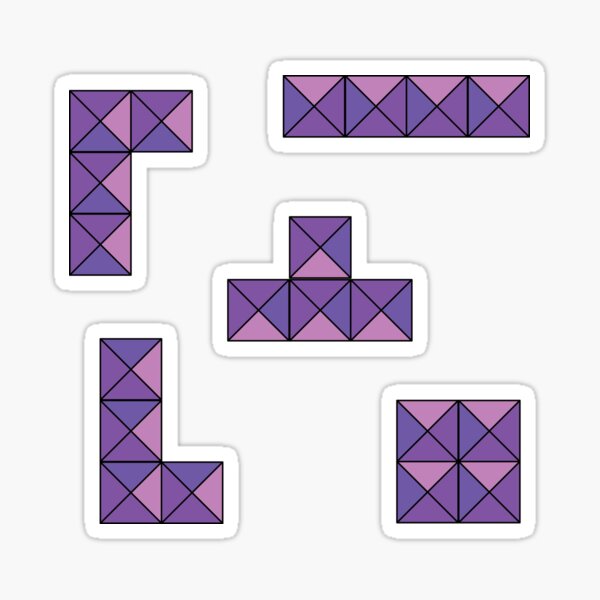 "Tetris Pack Purple" Sticker for Sale by JashJhaveri | Redbubble