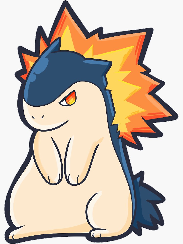 "Typhlosion Sticker" Sticker for Sale by Maxtheeartist | Redbubble