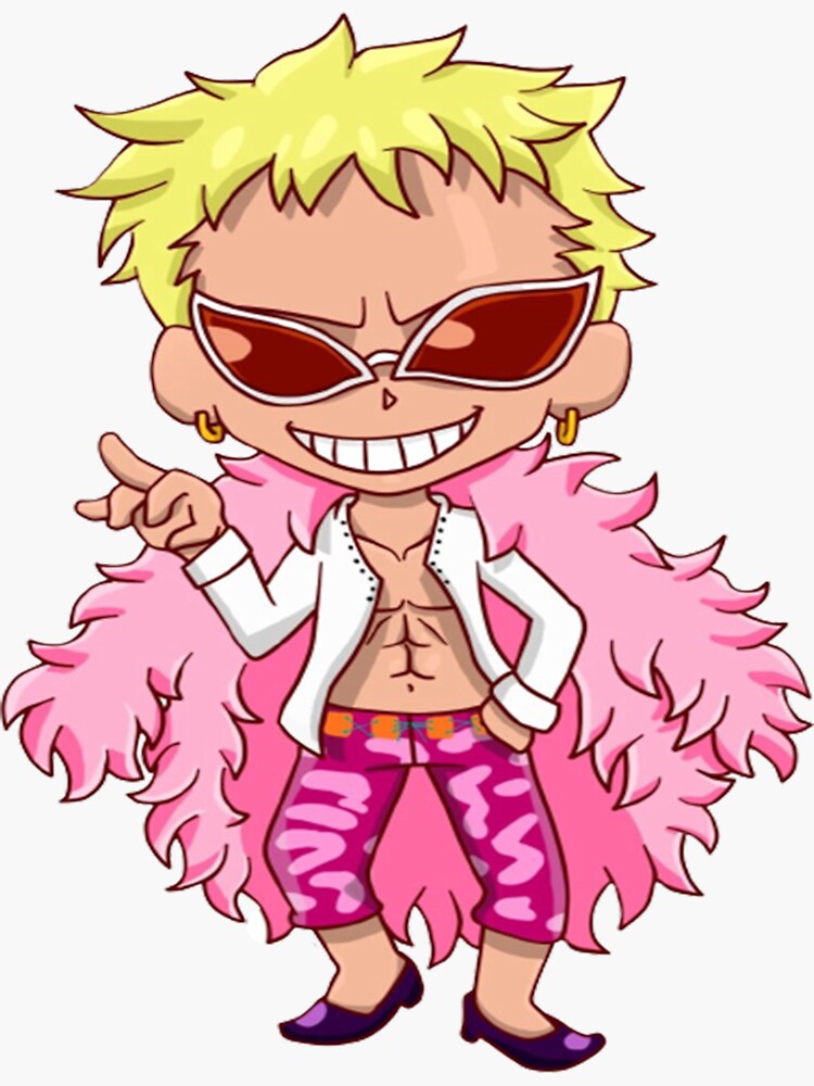 "chibi Anime One Piece Doflamingo" Sticker for Sale by LinaMercata0428 ...