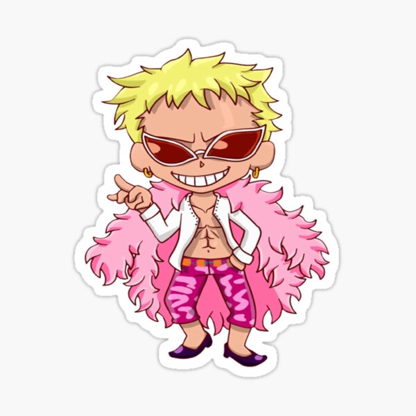 "chibi Anime One Piece Doflamingo" Sticker for Sale by LinaMercata0428 ...