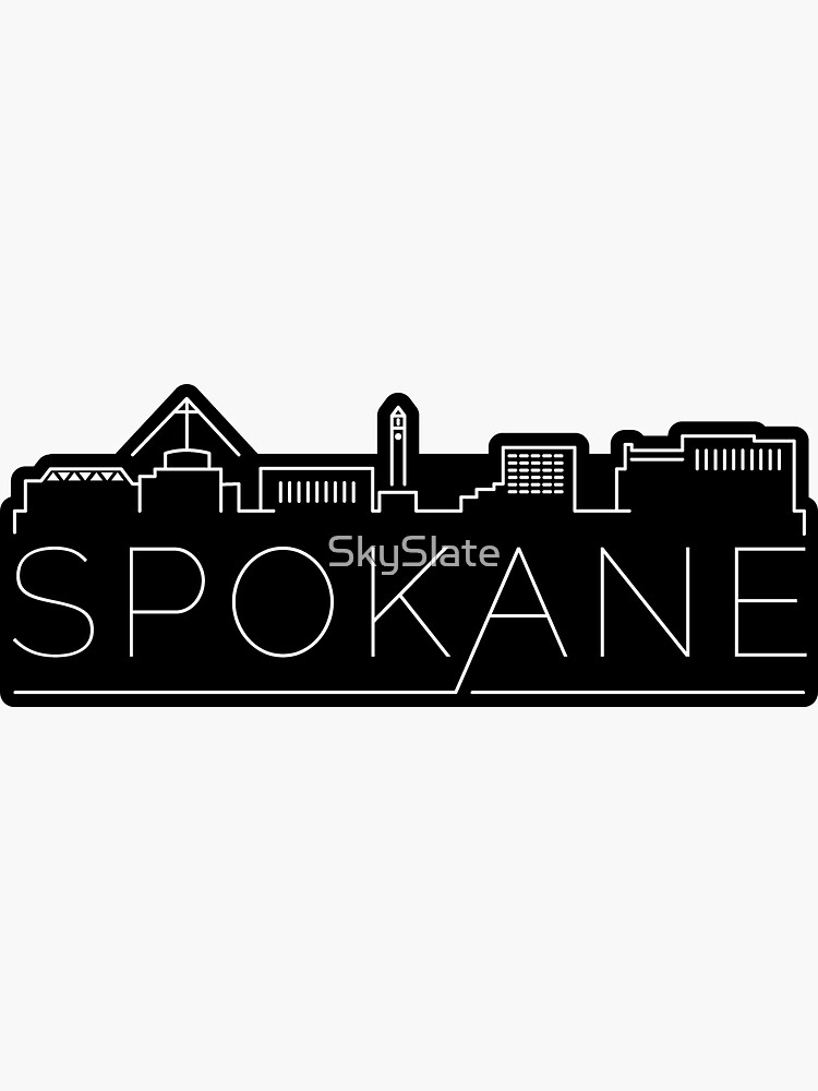 "City of Spokane Line Art Alternate" Sticker for Sale by SkySlate ...