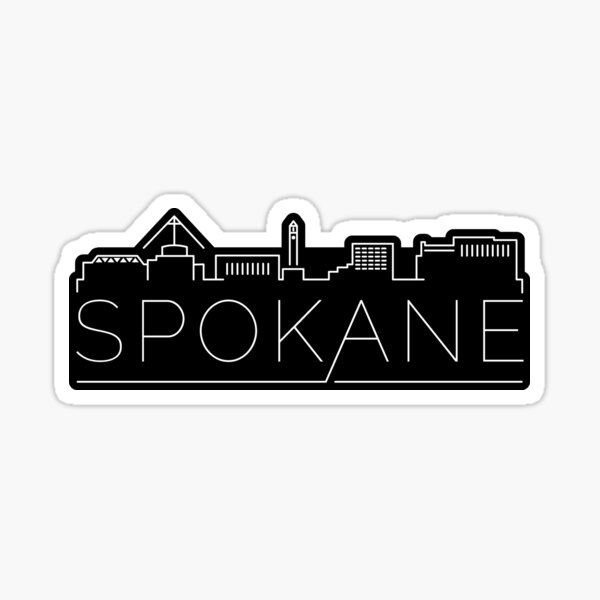 "City of Spokane Line Art Alternate" Sticker for Sale by SkySlate ...