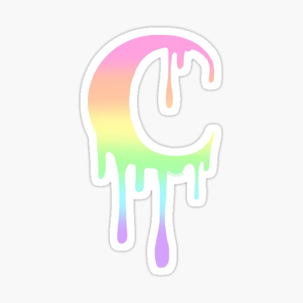 "Rainbow Dripping Moon" Sticker for Sale by JanGrackle | Redbubble