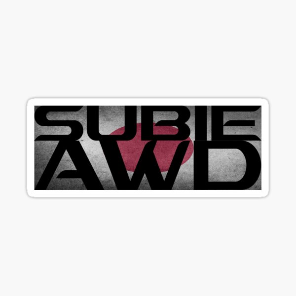 "SUBIE AWD" Sticker for Sale by DomGDesign | Redbubble