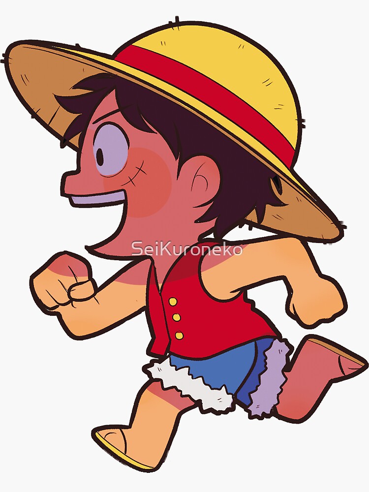 "Luffy chibi - One Piece" Sticker for Sale by SeiKuroneko | Redbubble
