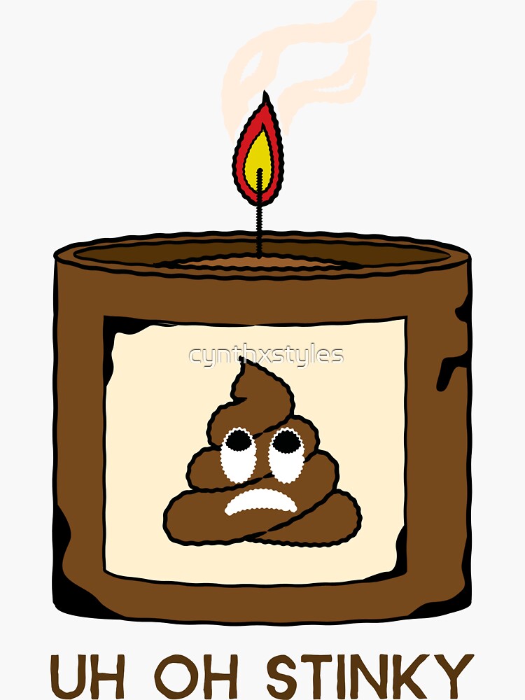 "Uh oh stinky" Sticker for Sale by cynthxstyles | Redbubble