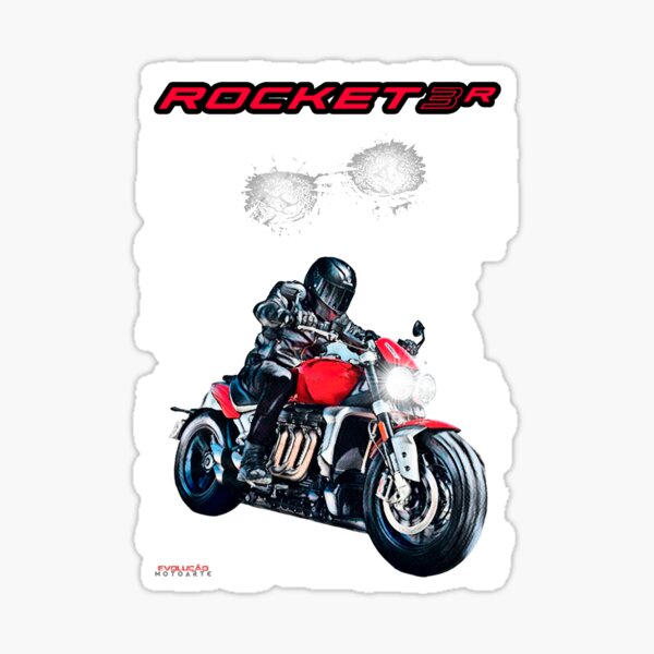 "Rocket 3 R" Sticker for Sale by Evomotoarte | Redbubble
