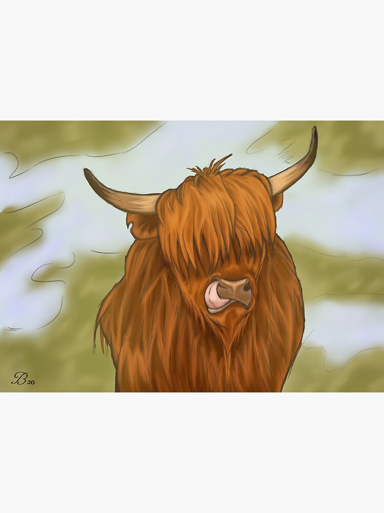 "Hairy Coo" Sticker for Sale by BradshawArts | Redbubble