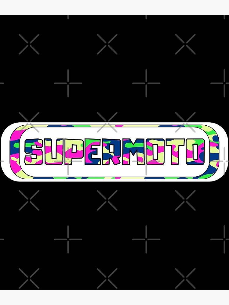 "Supermoto logo colorful camouflage" Poster for Sale by Rev-Style ...
