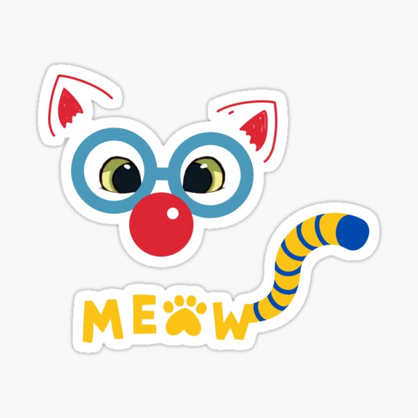 "Meow" Sticker for Sale by planosaur | Redbubble