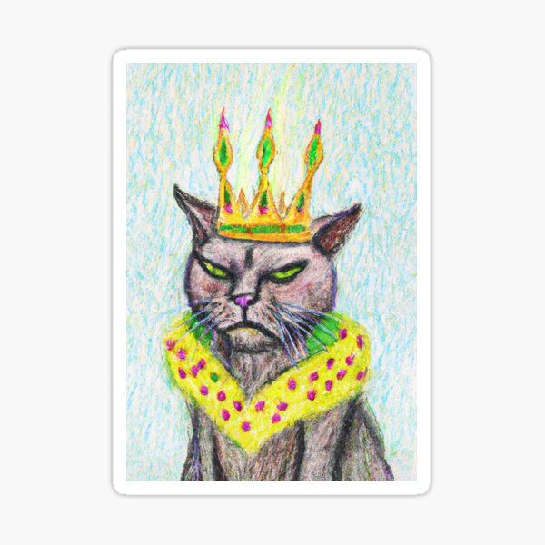 "Grumpy Cat Queen Wearing A Tiara" Sticker for Sale by thisistrendify ...