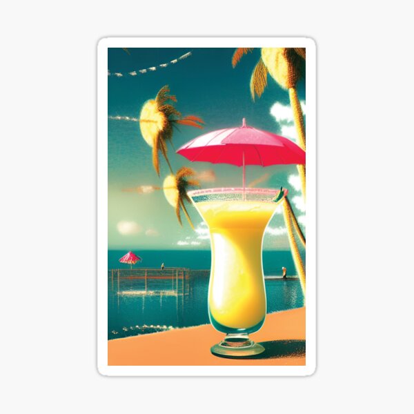 "Pina Colada" Sticker for Sale by AImageX | Redbubble