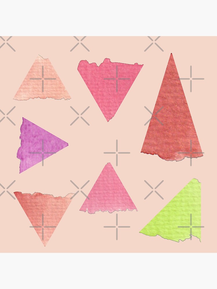 "Watercolored triangles, sticker pack" Poster for Sale by beskrajem ...