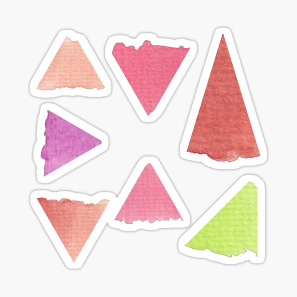 "Watercolored triangles, sticker pack" Sticker for Sale by beskrajem ...