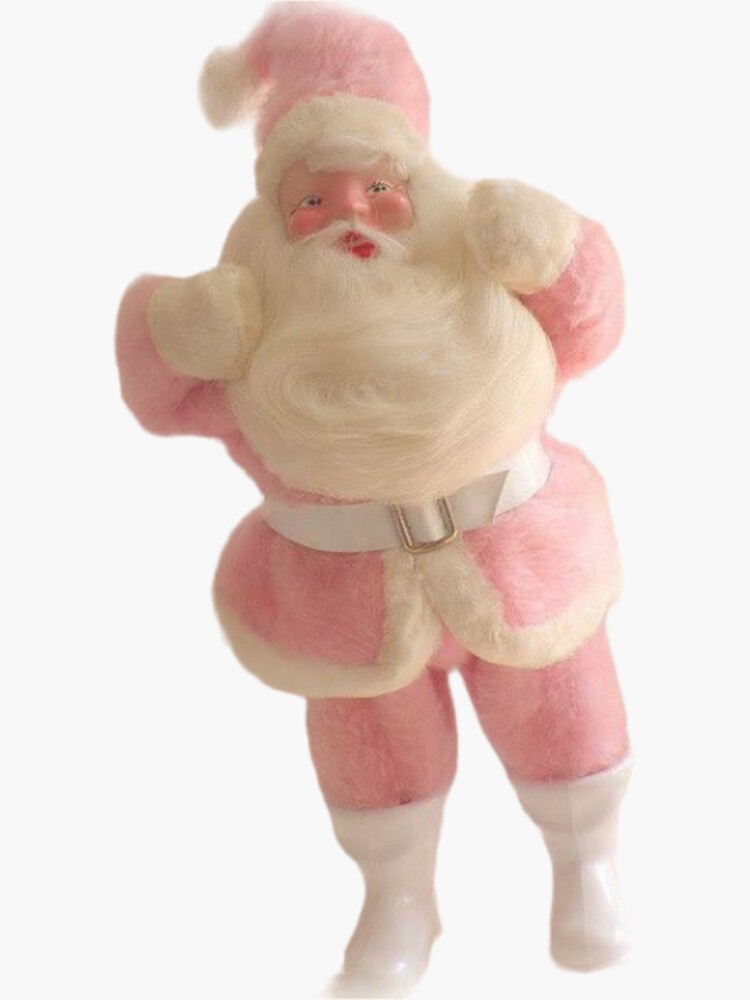 "Retro vintage pink Santa Claus " Sticker for Sale by Shivshambhuu ...
