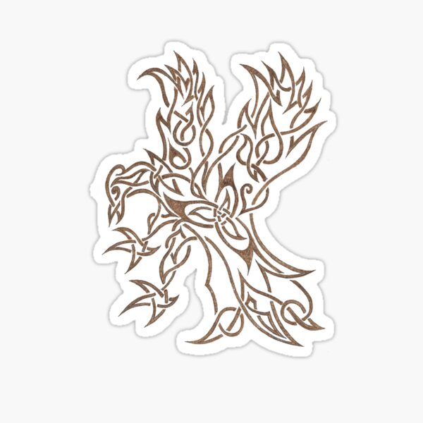 "Celtic Knot Viking Phoenix" Sticker for Sale by Moses-Handcraft ...