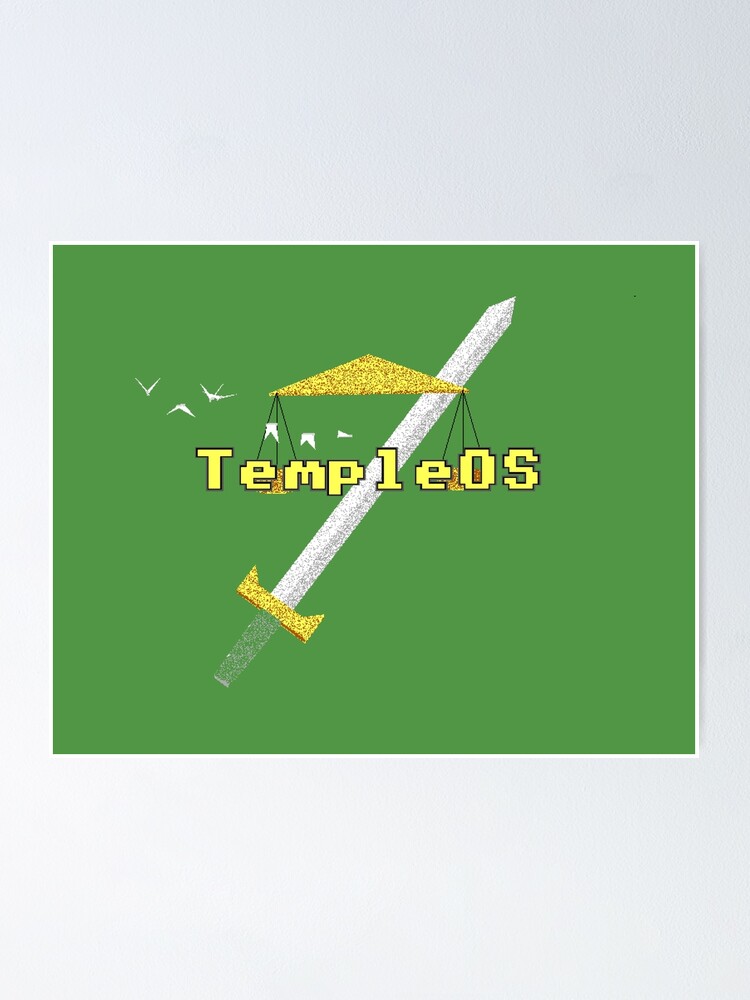 "TempleOS New" Poster for Sale by orinemaster | Redbubble