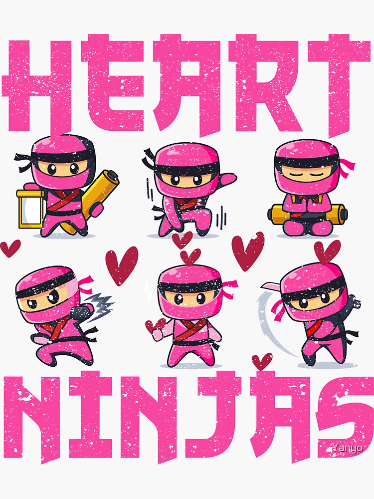 "heart ninjas love Japanese culture aesthetics" Sticker for Sale by ...