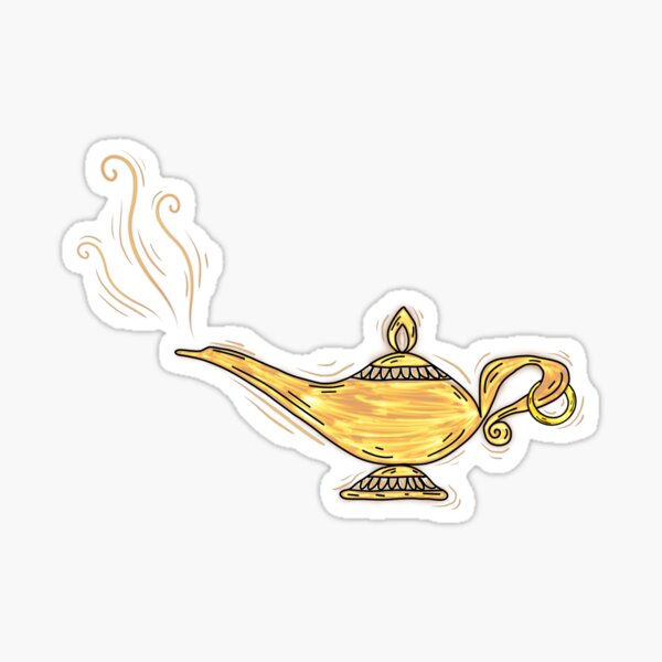 "Golden lamp with earring" Sticker for Sale by alessia-sara | Redbubble