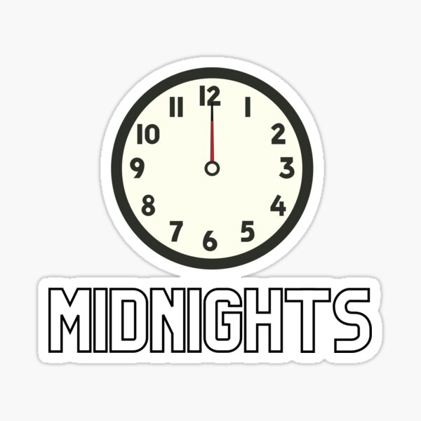 "Taylor Swift Midnights Clock" Sticker for Sale by OverNinthCloud ...