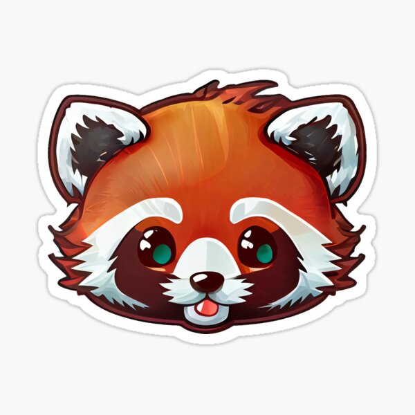 "Adorable red pande design" Sticker for Sale by michae1l | Redbubble