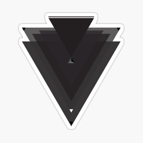 "Black Triangles, fine modern geometric abstract art" Sticker for Sale ...