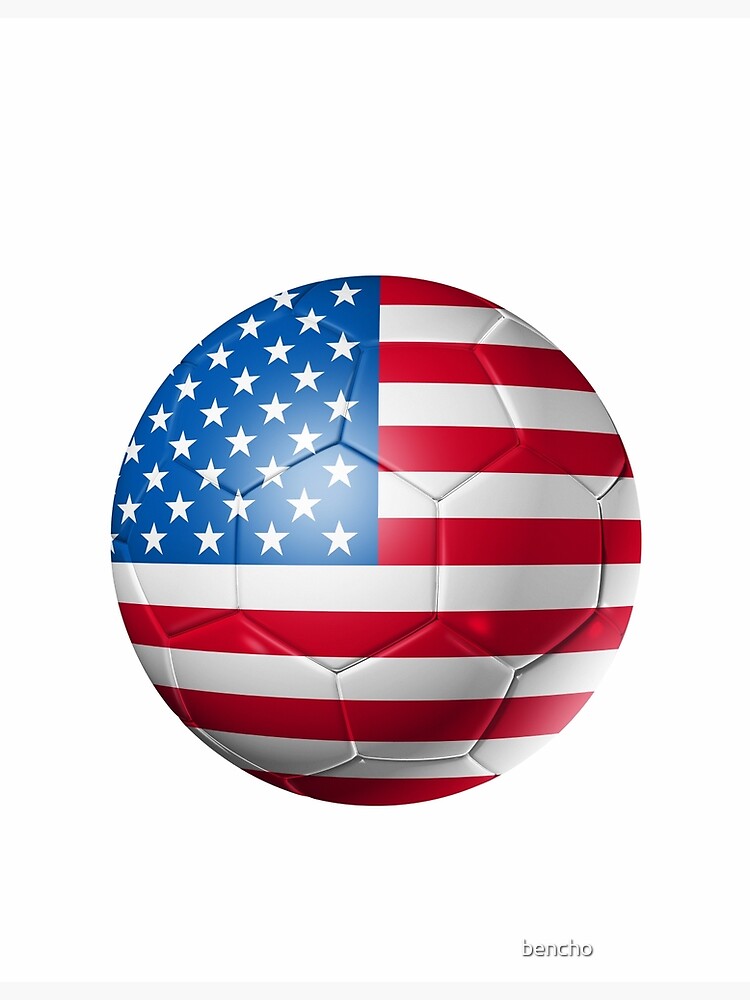"USA Football Soccer Football Ball with USA Flag ball Sticker" Poster ...