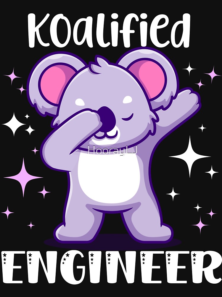 "Koalified Engineer Funny Engineering Graduate Kawaii Koala Pun Design ...