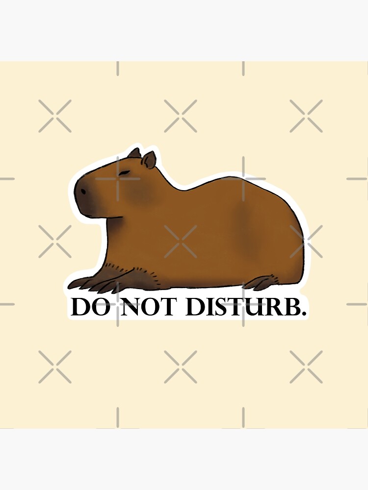 "Do Not Disturb. - Capybara (ne pas déranger.)" Poster for Sale by ...