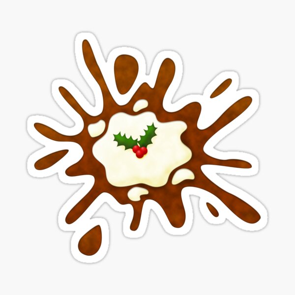 "Christmas Pudding Splat" Sticker for Sale by galaxydaydreams | Redbubble