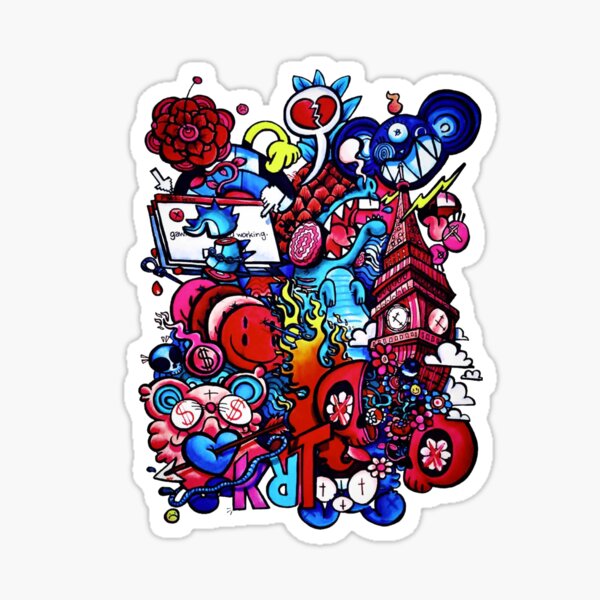 "Vexx Art " Sticker for Sale by OshiviaV2 | Redbubble
