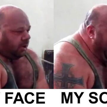 "Kyriakos Grizzly Kapakoulak My Face My Soul Scream" Sticker for Sale by JohnMacKDesigns | Redbubble