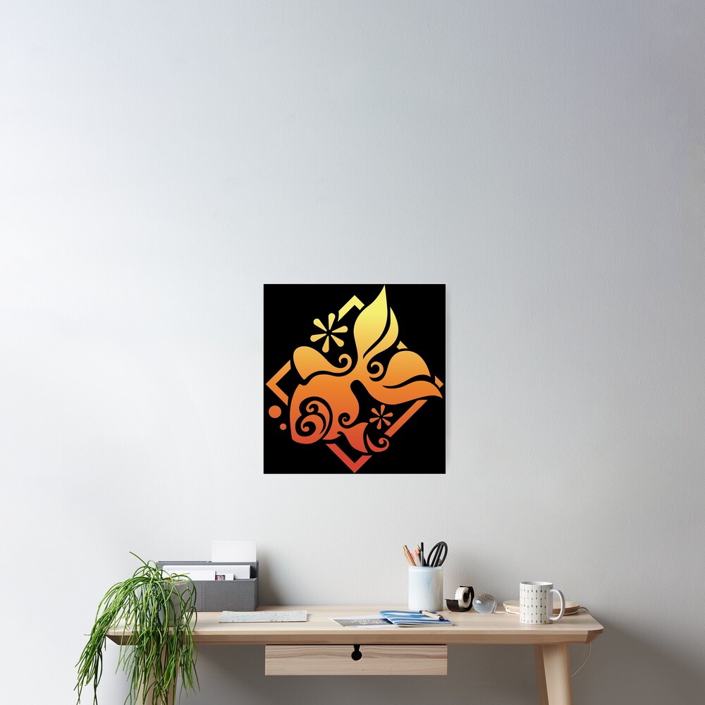 "Yoimiya logo - Genshin Impact" Poster for Sale by damomonkey | Redbubble