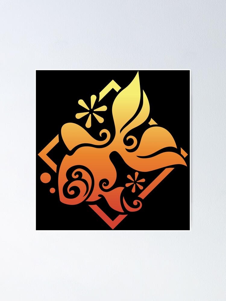 "Yoimiya logo - Genshin Impact" Poster for Sale by damomonkey | Redbubble