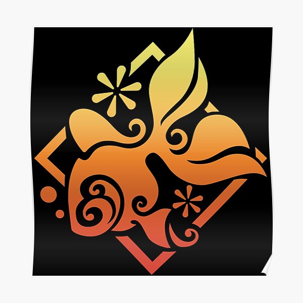 "Yoimiya logo - Genshin Impact" Poster for Sale by damomonkey | Redbubble