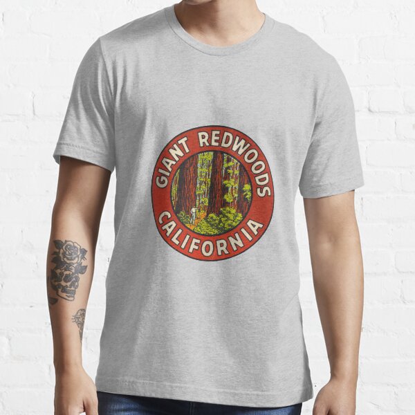 "Giant Redwoods Of California Vintage Retro Travel Decal" T-shirt for ...