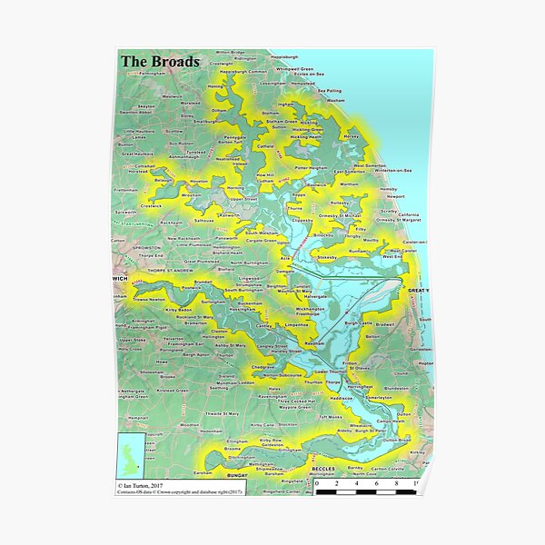 "The Broads National Park" Poster for Sale by ianturton | Redbubble