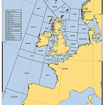 "UK Shipping Forecast Map" Poster for Sale by ianturton | Redbubble