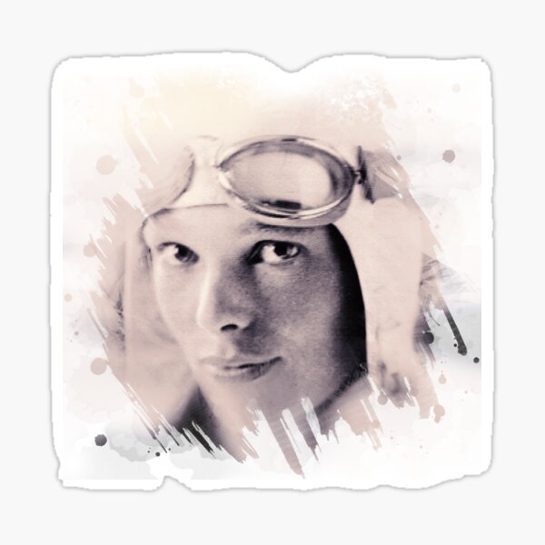 "Amelia Earhart in Color" Sticker for Sale by historeetees1 | Redbubble