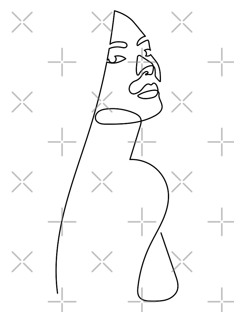 "Beautiful with long hair | One Line Drawing | One Line Art | Minimal ...