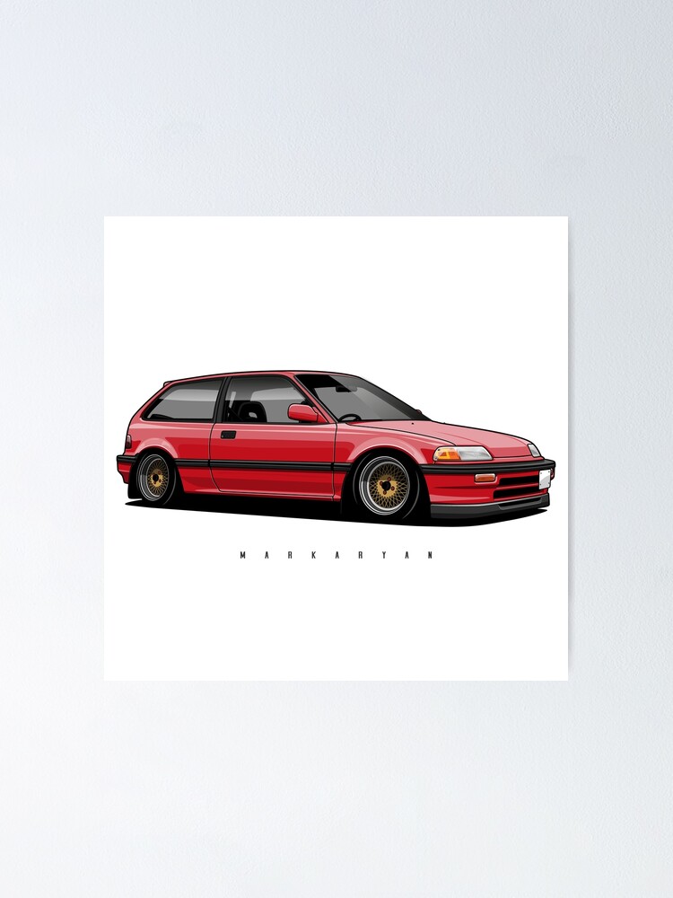 "Civic EF" Poster by OlegMarkaryan | Redbubble