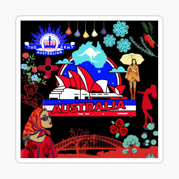 "Australia" Sticker for Sale by cravinartist | Redbubble