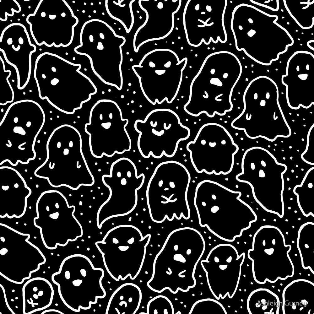 "Cute Spooky Ghost Pattern" by Ashleigh Gurney | Redbubble
