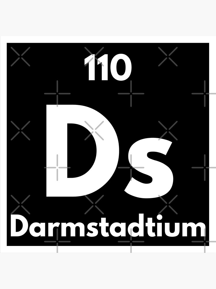Póster «Número de elemento de tabla periódica 110 Ds Darmstadtium» de ...
