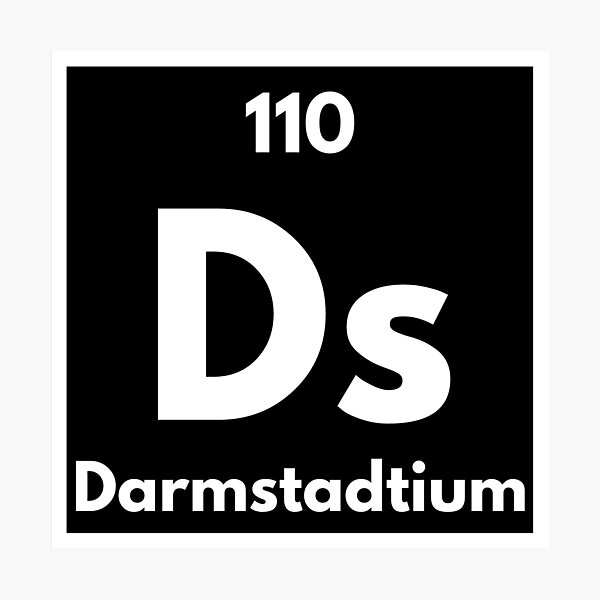 Impression photo « Tableau périodique numéro d'élément 110 Ds ...